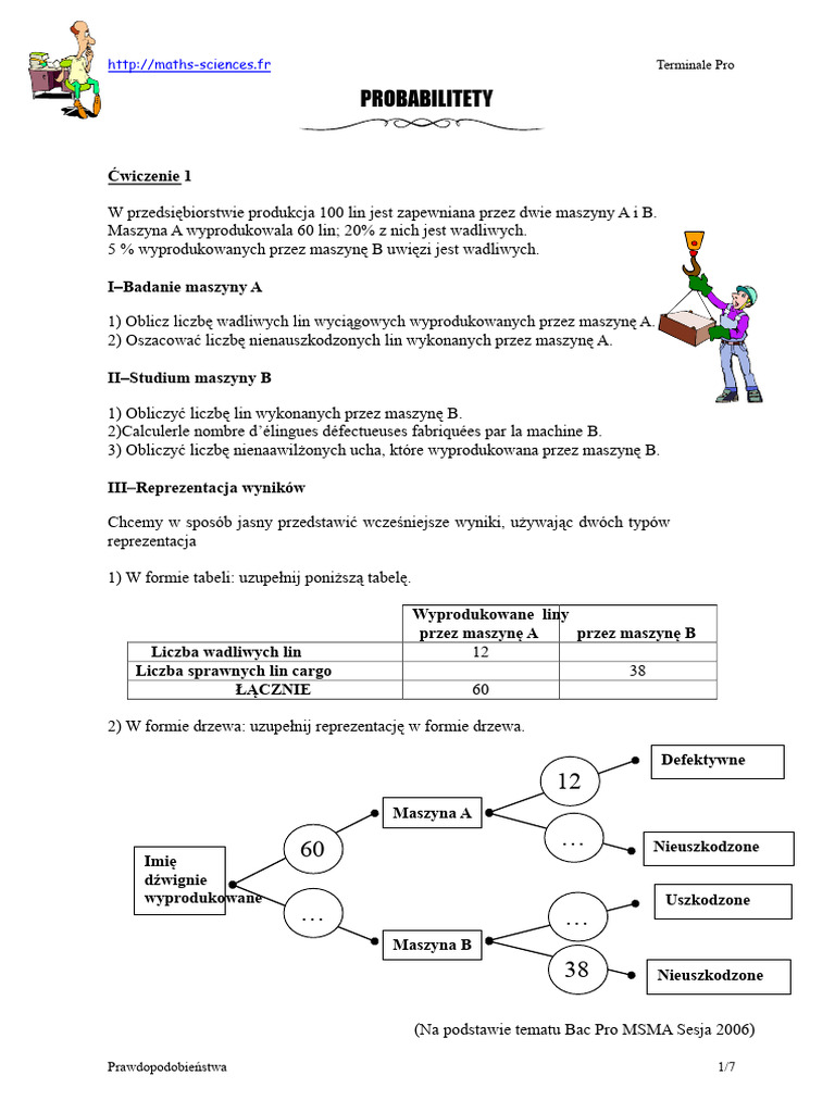 Ćwiczenia Probabilistyka Klasa Maturalna | PDF