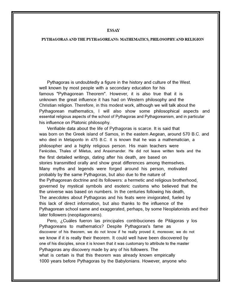 Pythagoras and Pythagoreans | PDF | Pythagoras
