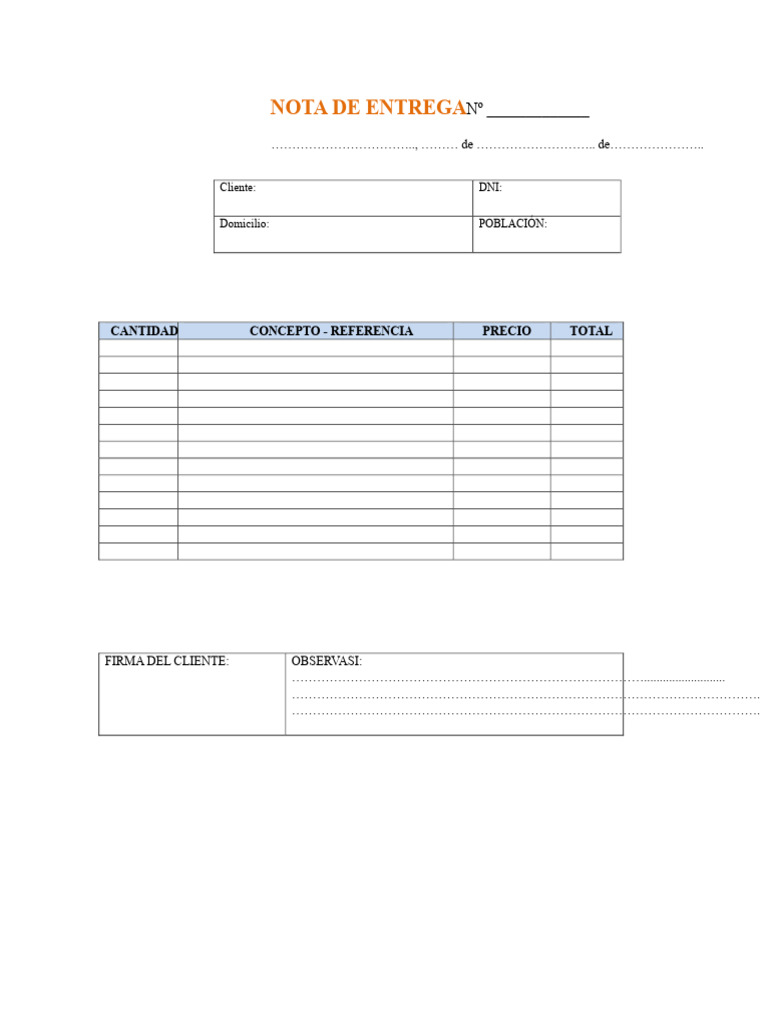 Model Nota Pengiriman Word | PDF