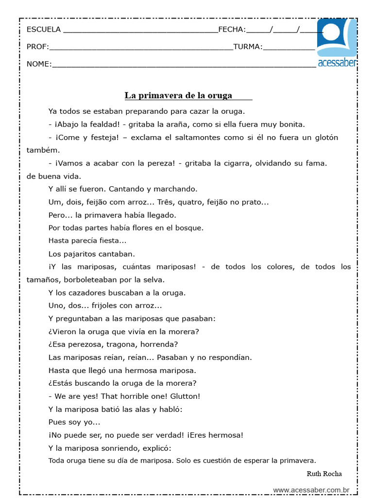 La transformación de la oruga en mariposa | PDF | Insectos | Lepidópteros