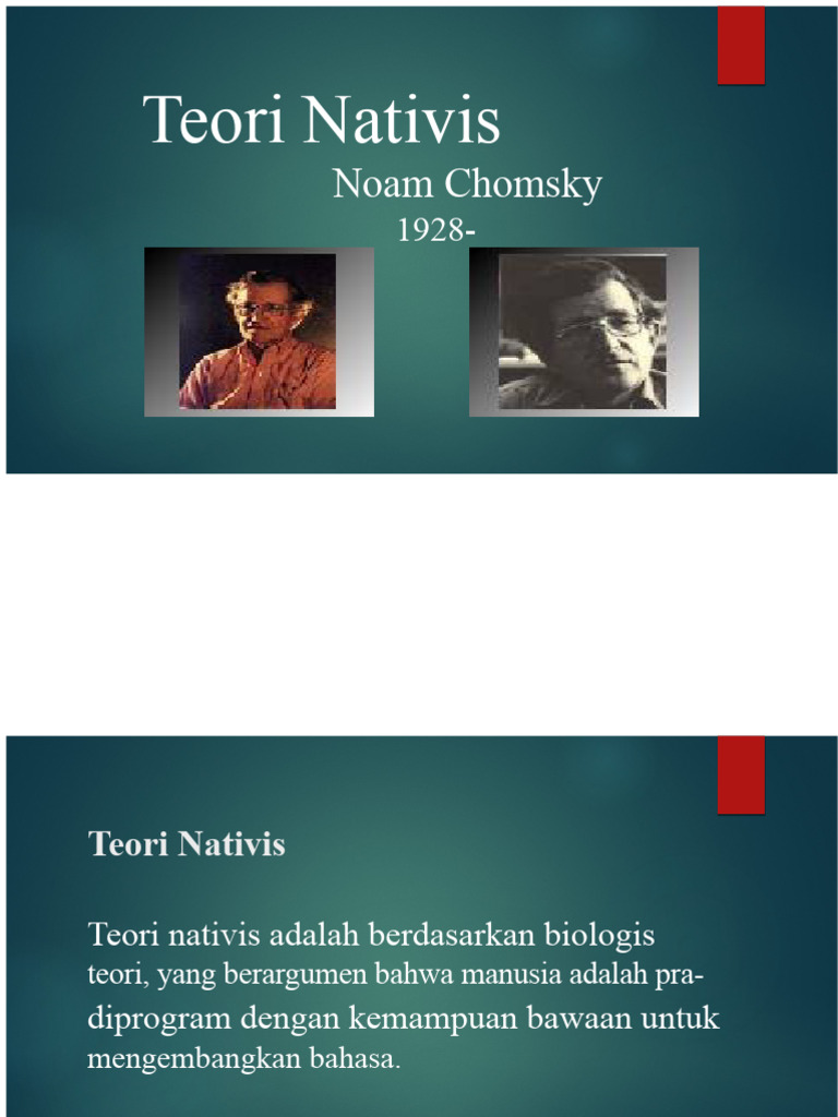 Teori Nativis Chomsky: Akuisisi Bahasa Bawaan | PDF