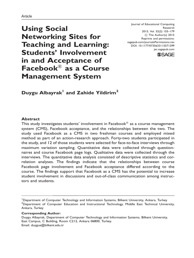 Using Social Networking Sites For Teaching and Learning-Students ...
