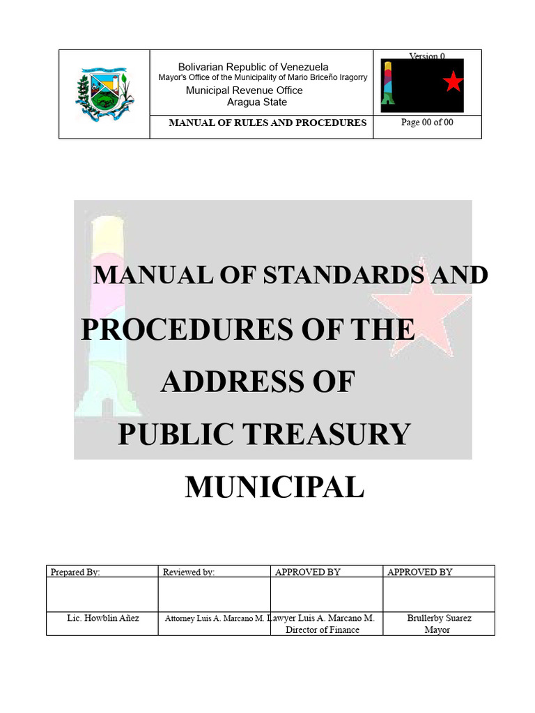 Municipal Treasury Procedures Manual | PDF | Taxes | Lawyer