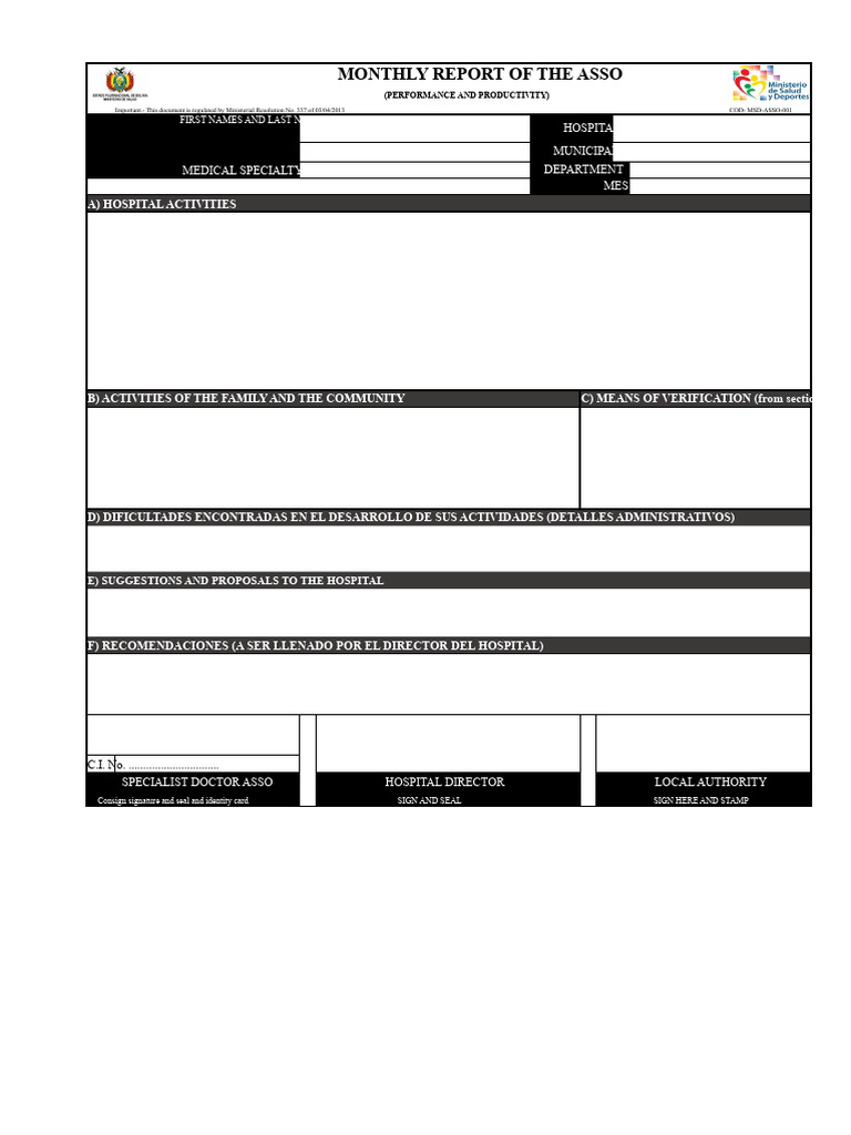 ASSO Form 2021 final version | PDF | Hospital | Health Care