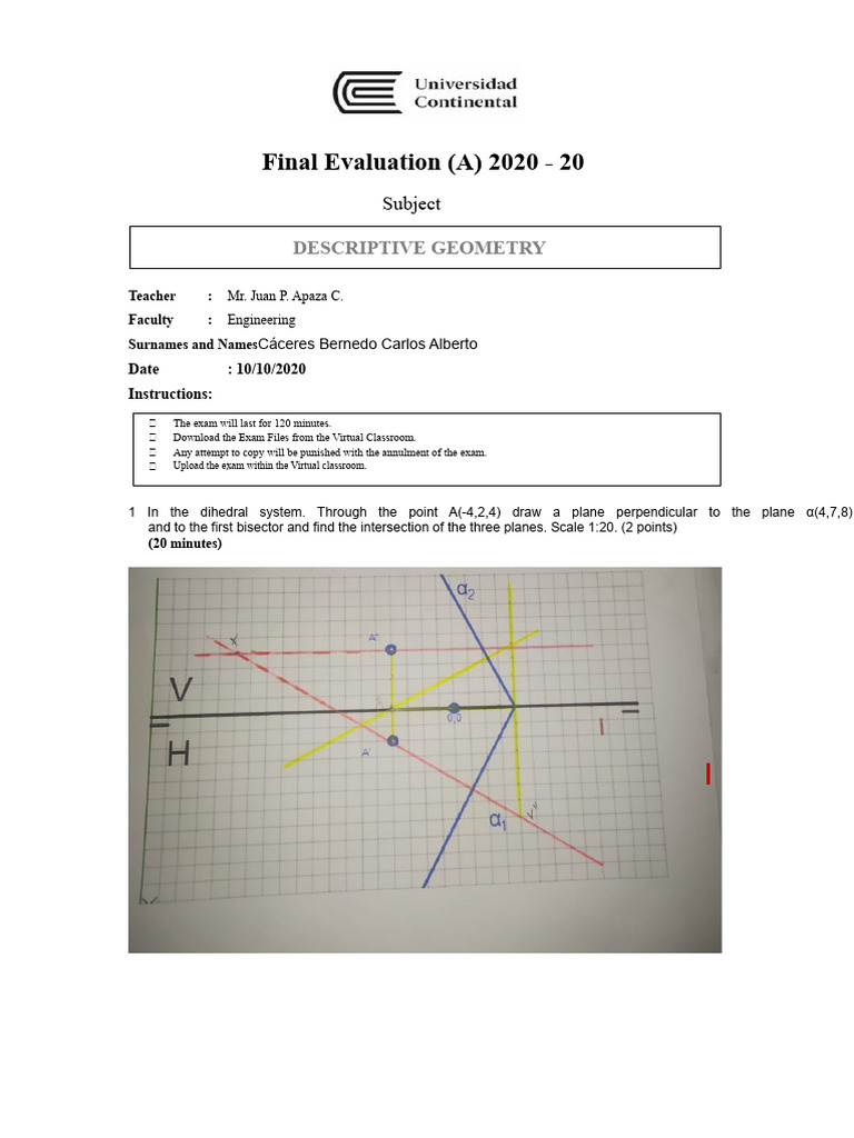 Final Geometry Exam Carlos | PDF | Perspective (Graphical) | Angle