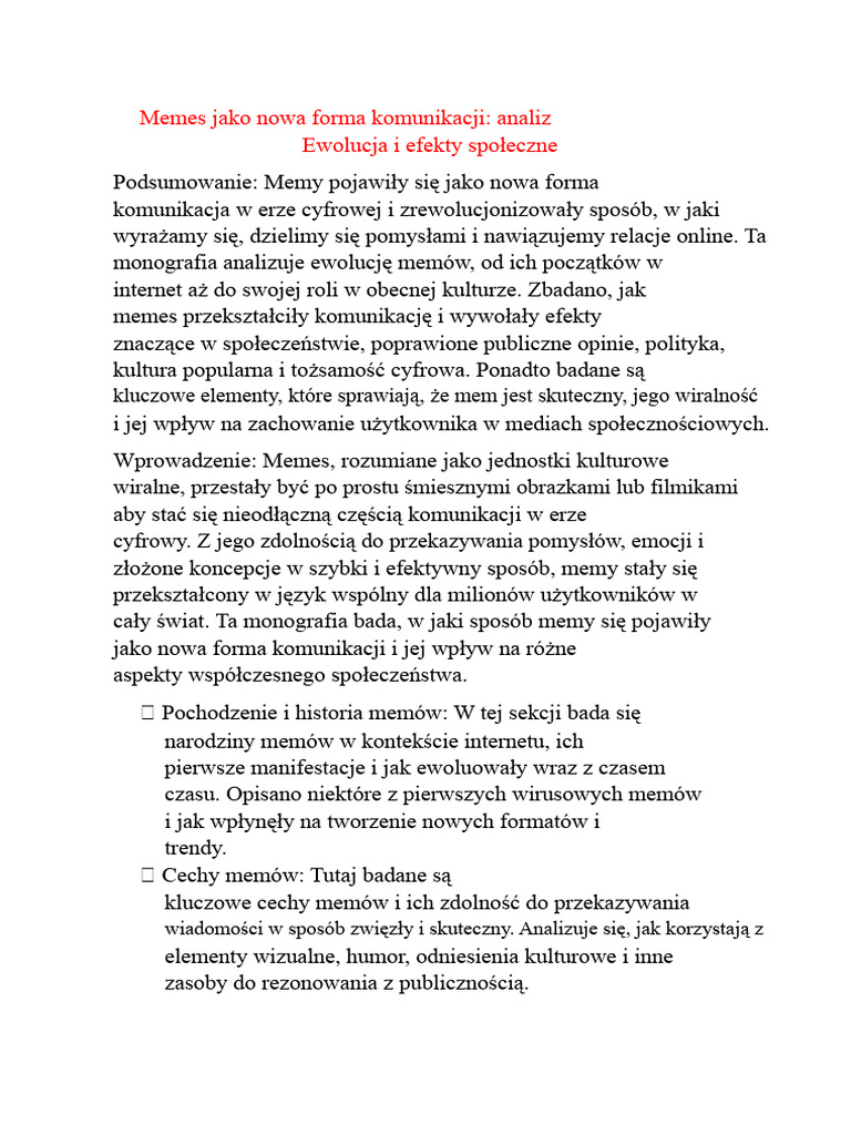 Memes jako nowa forma komunikacji: Analiza | PDF