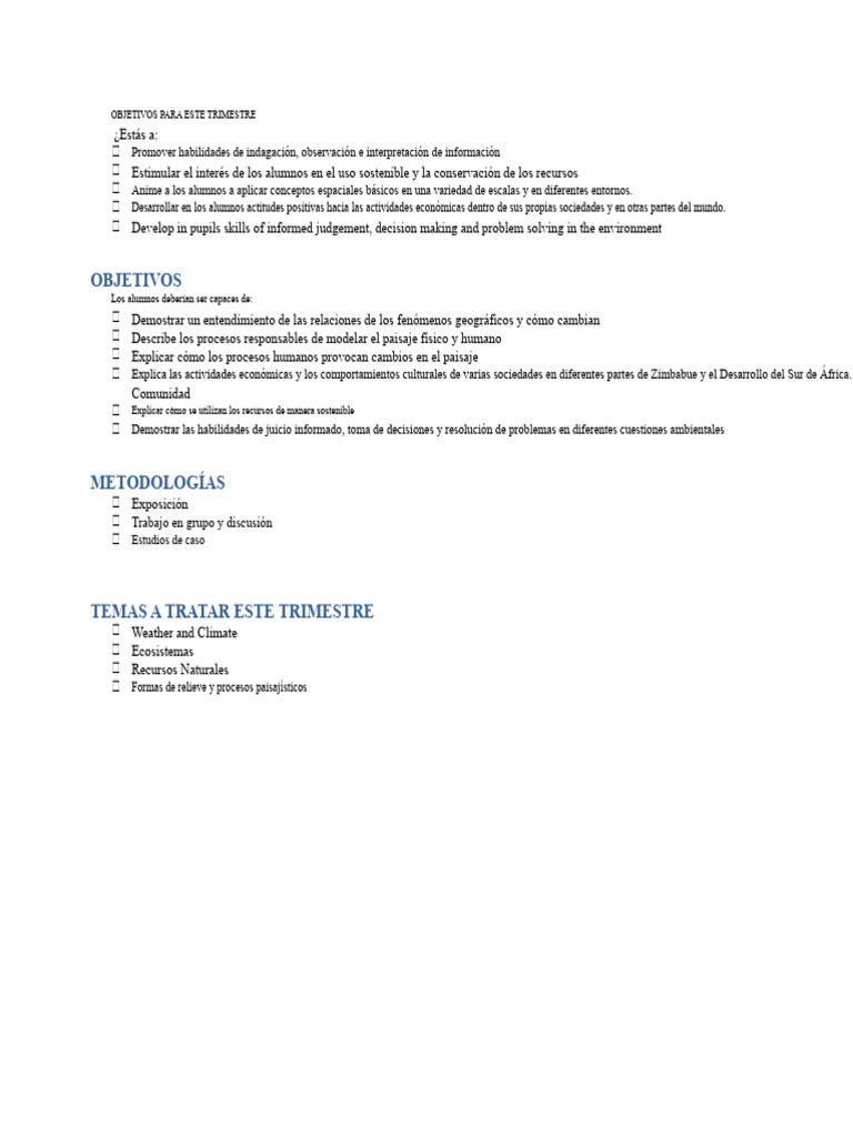 Esquema de Geo de Formulario 1 2024 | PDF | Sustentabilidad | Paisaje