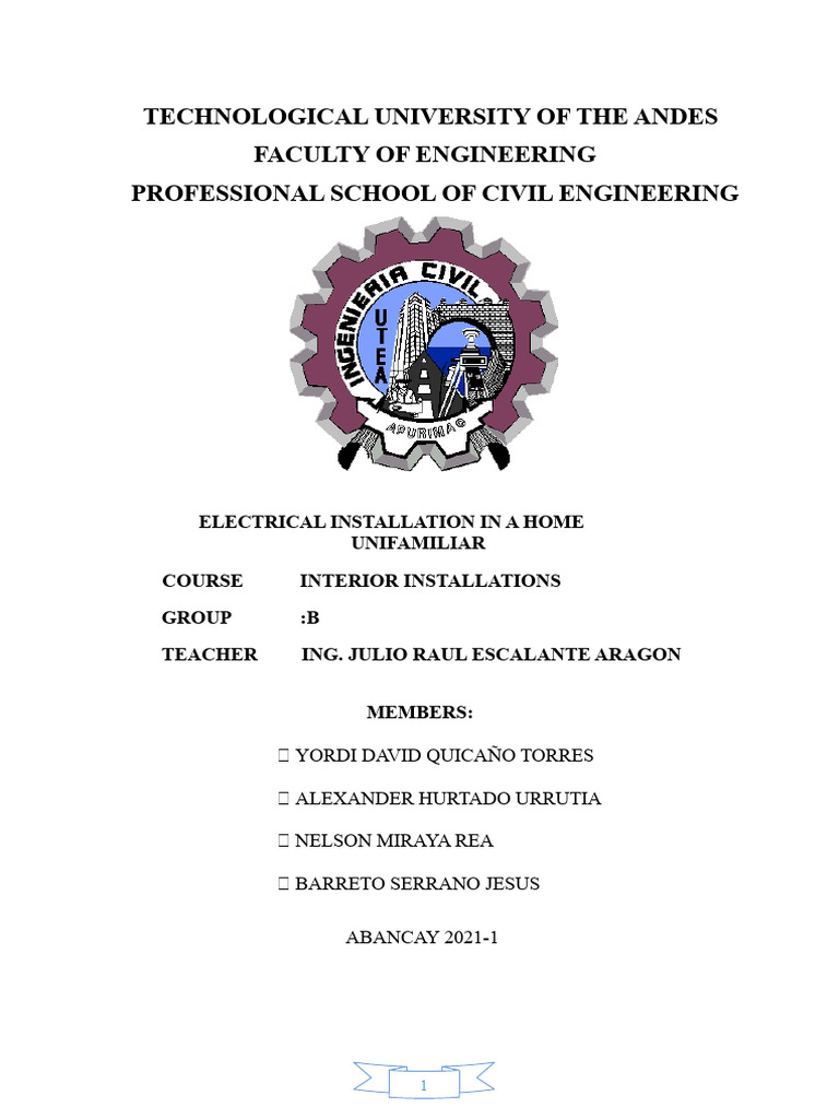 Electrical Installations For Single-Family Homes | PDF | Electric Power ...