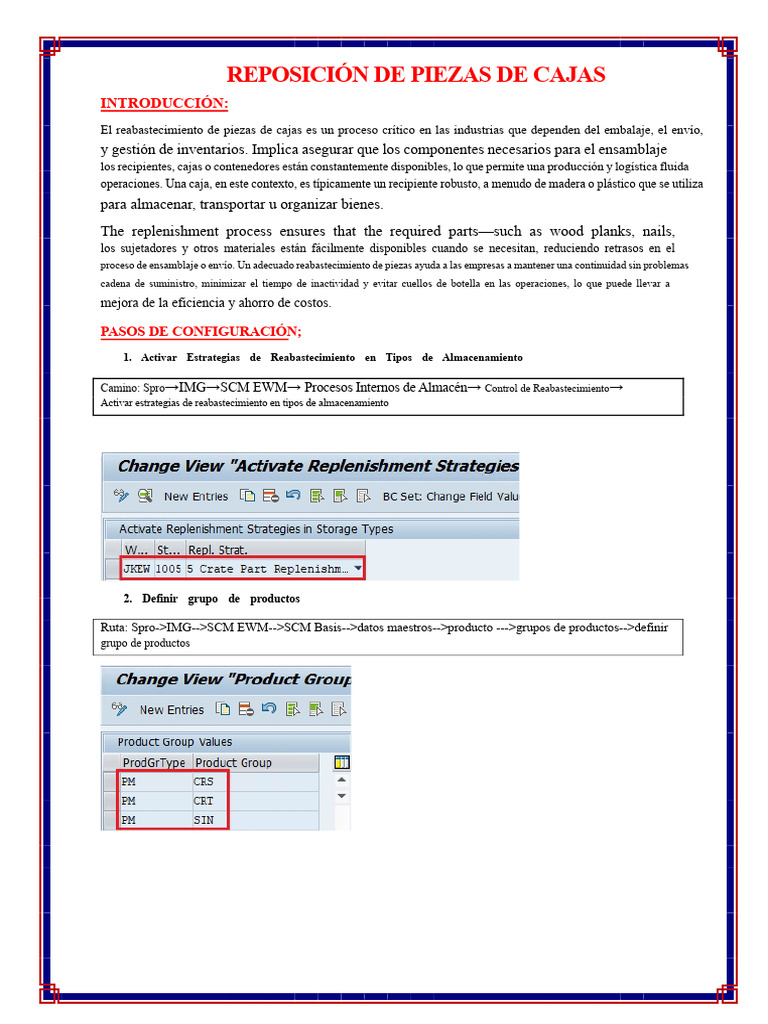 Reabastecimiento de Piezas de Cajones | PDF | Logística