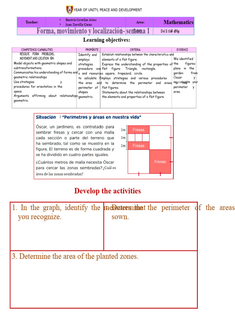 Perimeter and Area of Two-Dimensional Figures PDF | PDF | Area | Shape