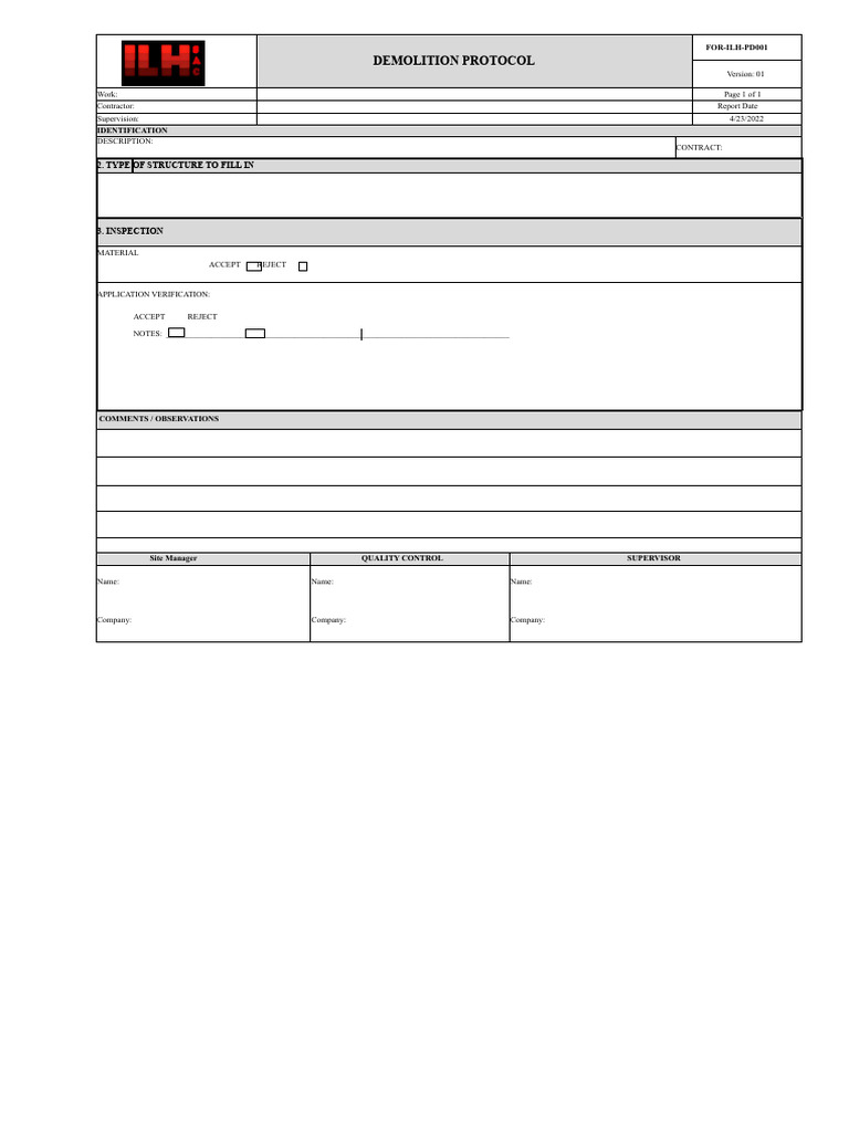 Demolition Protocol Report 2022 | PDF
