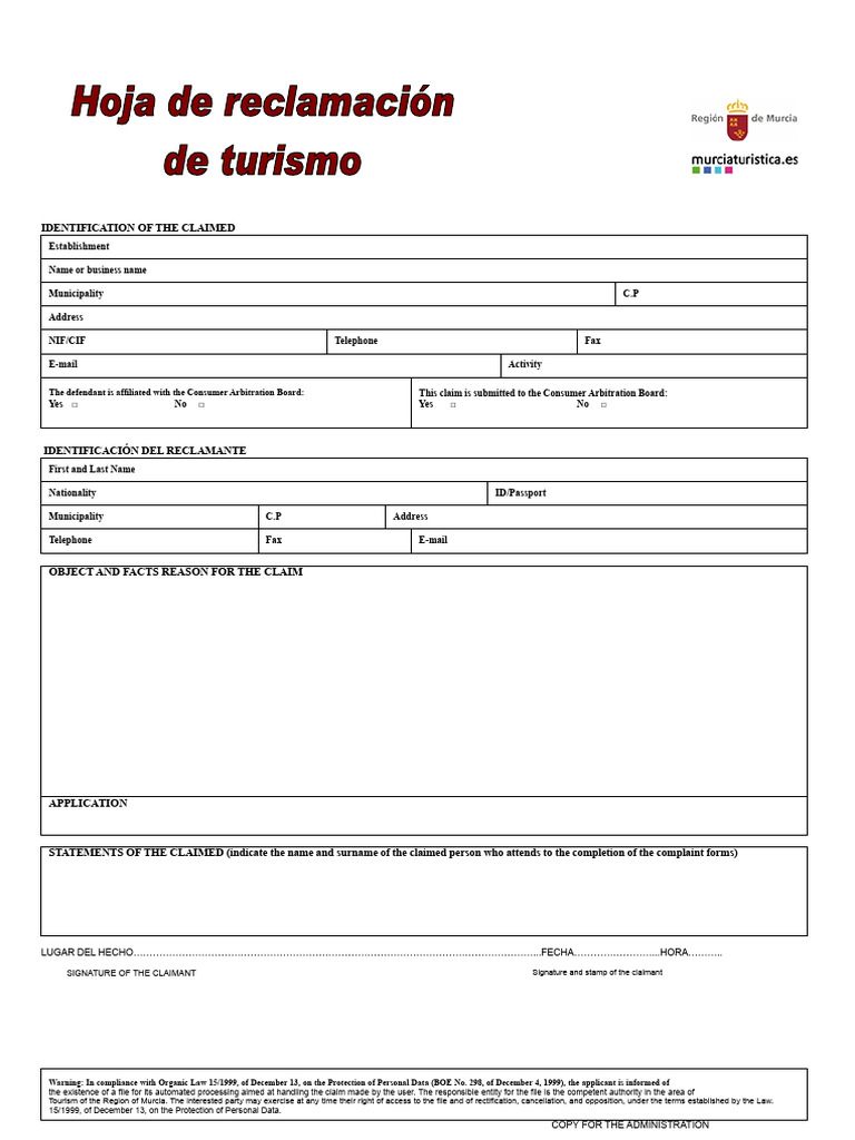 Consumer Claim Form Instructions | PDF | Complaint | Identity Document