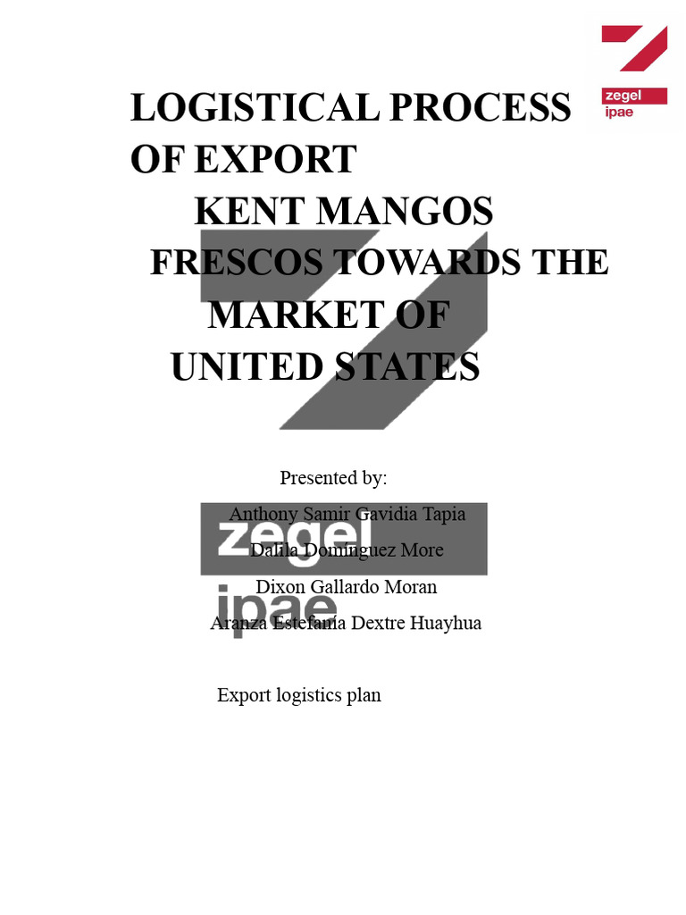 Kent01 Mango Export Project | PDF