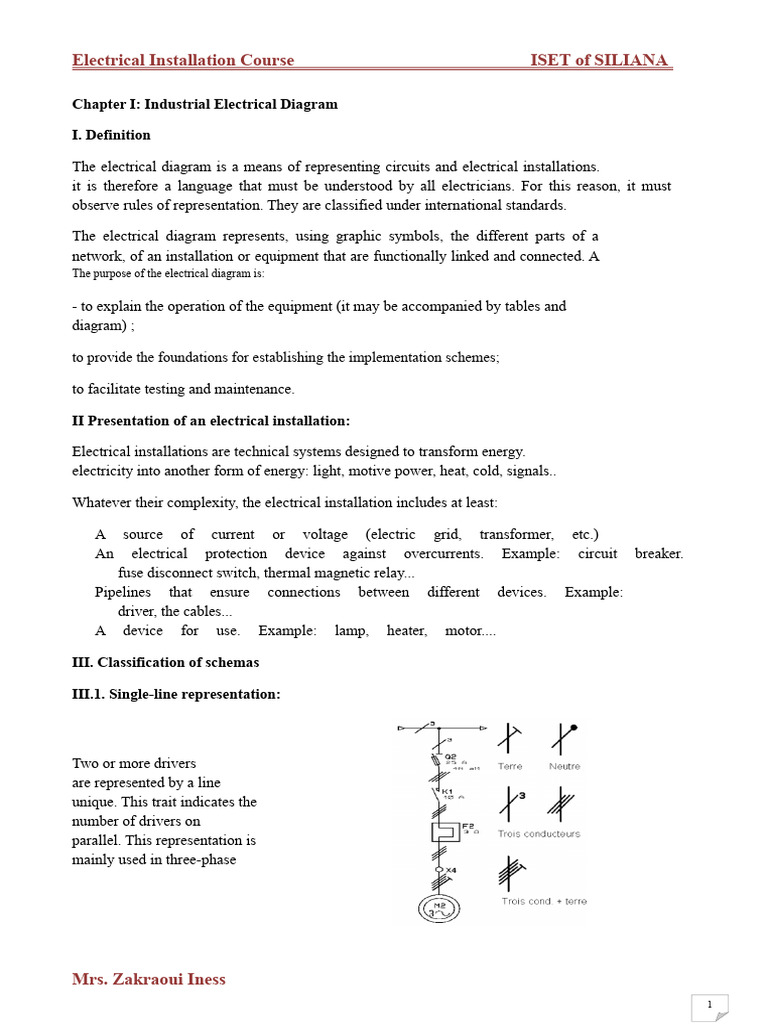 Chapter 1 Industrial Electrical Schema | PDF | Electricity | Electrical ...