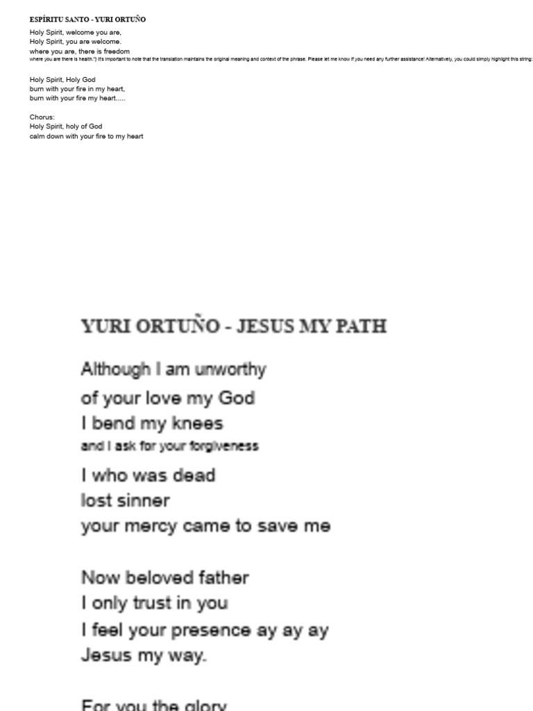 Song Lyrics | PDF | God In Christianity | Jesus