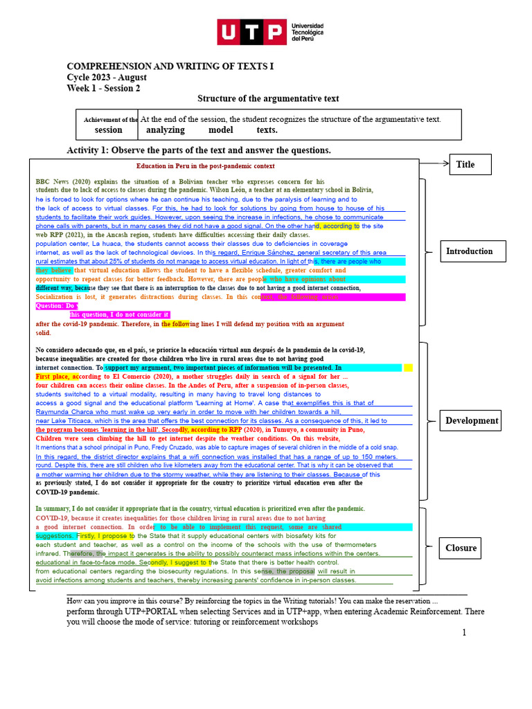 S01-s2-Structure of the argumentative text March 2023 (1) UTP aaron ...
