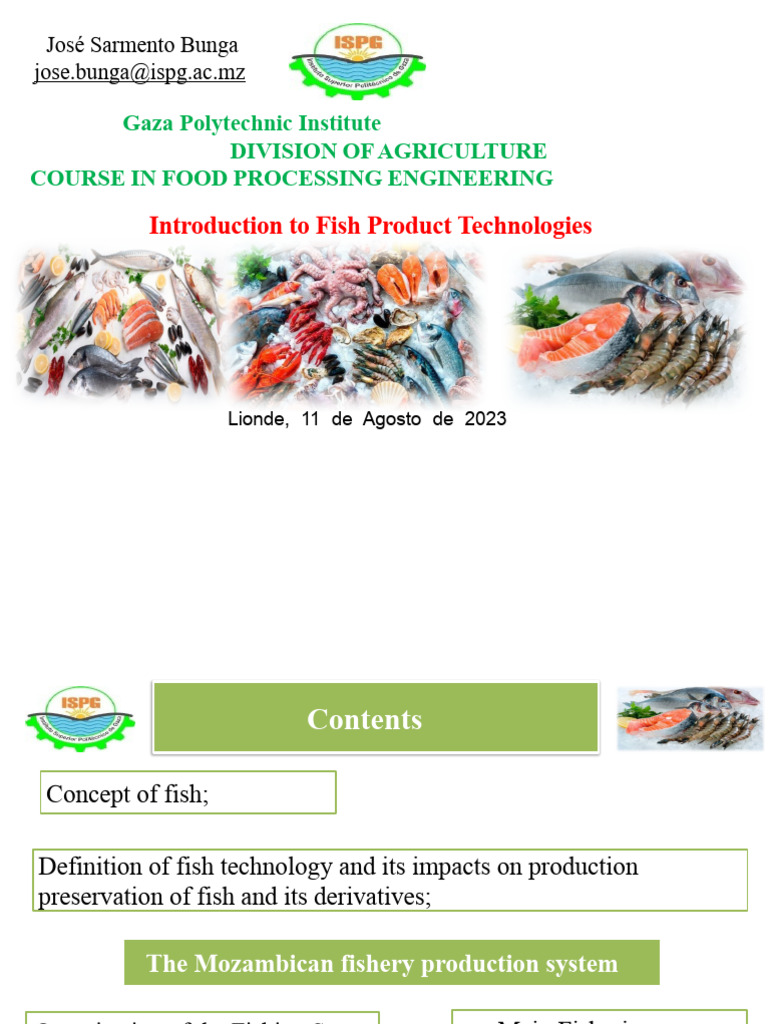 Fish Product Technologies Overview | PDF | Fish | Fishery