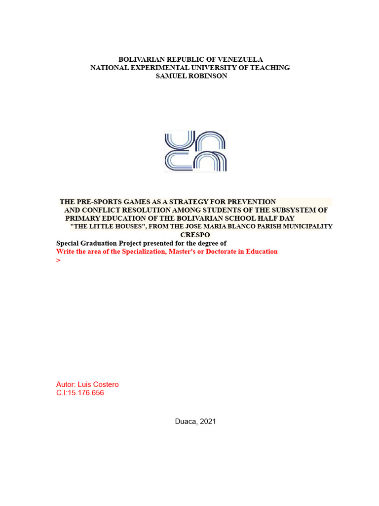 Pre-Sport Games | PDF | Best Interests | Adolescence