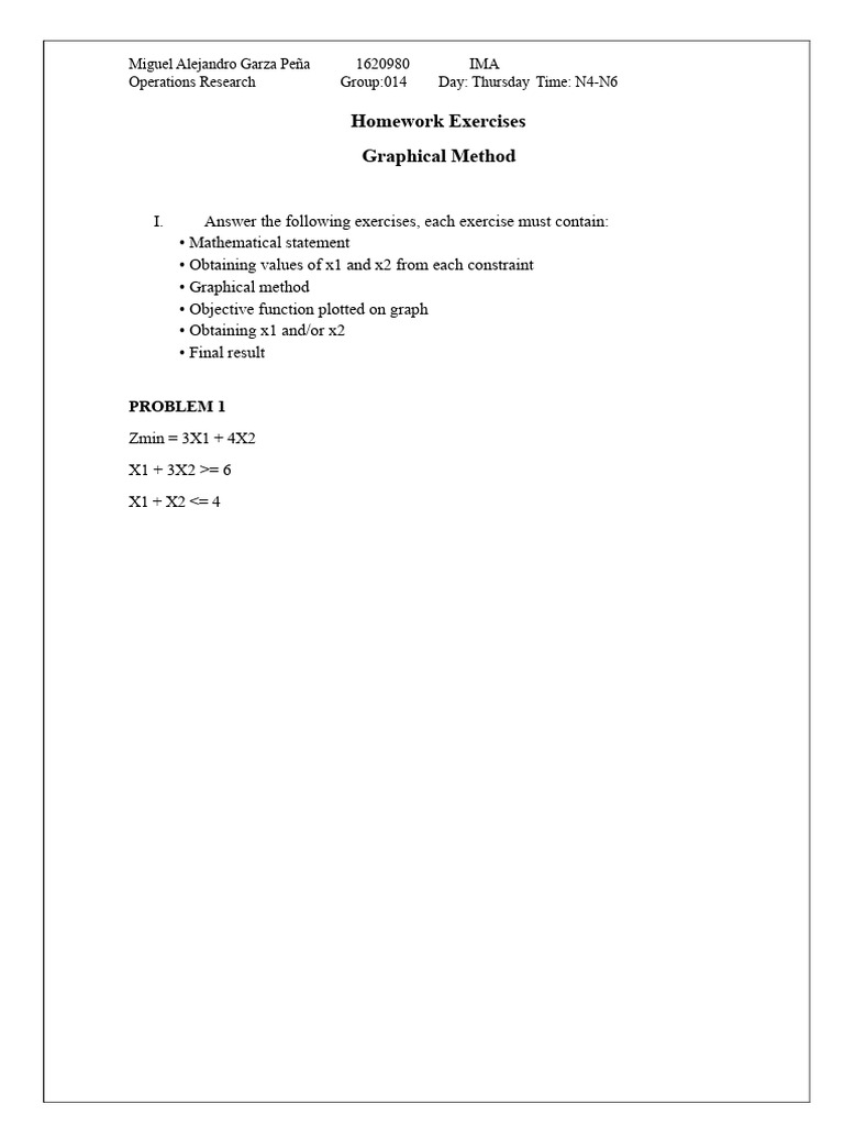 Task 2 Operations Research | PDF | Mathematical Optimization ...