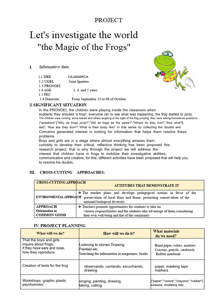 Exploring Frogs: A Learning Project | PDF | Information | Shape