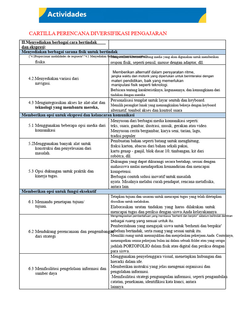 Brosur Perencana Diversifikasi Pengajaran | PDF