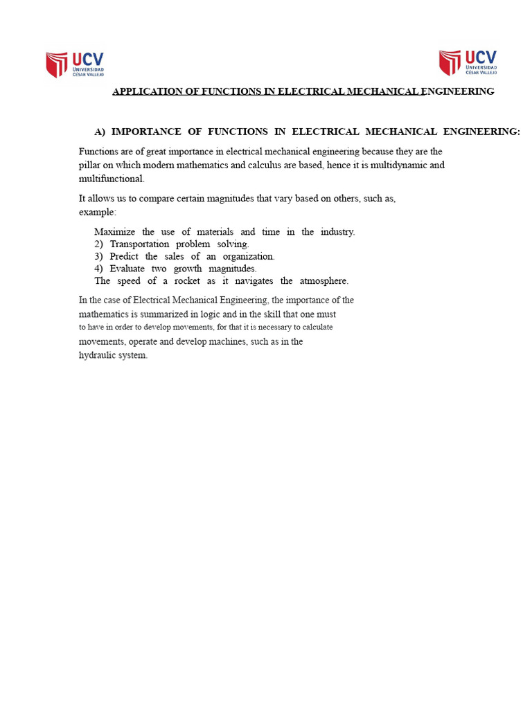 Assignment of Functions in Mechanical Engineering | PDF | Function ...