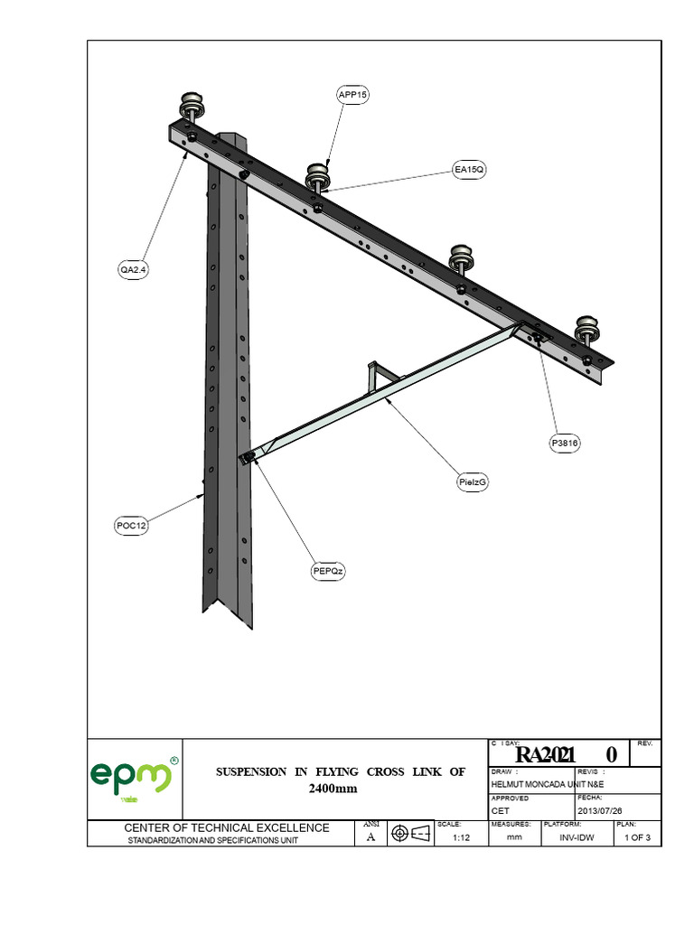 Suspension Specifications for 2400mm Crossbar | PDF | Building ...