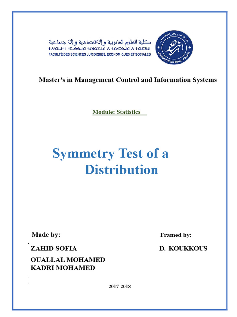 Symmetry Tests in Statistical Distributions | PDF | Skewness | Mode ...