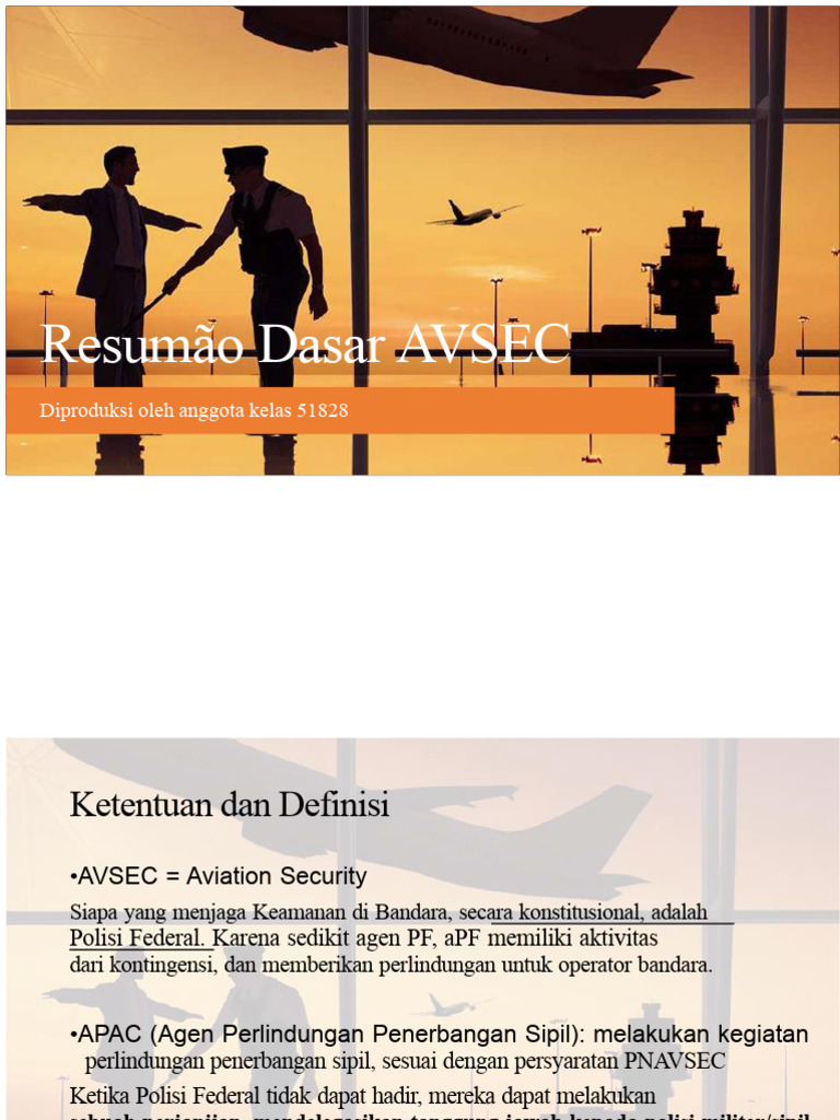 Ringkasan Dasar Dalam AVSEC | PDF