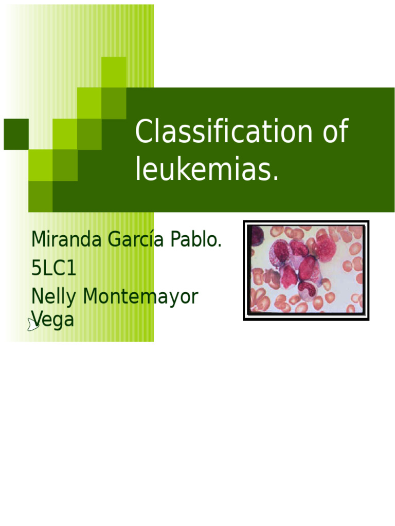 Classification of Leukemias (Fab) | PDF | Leukemia | Granulocyte