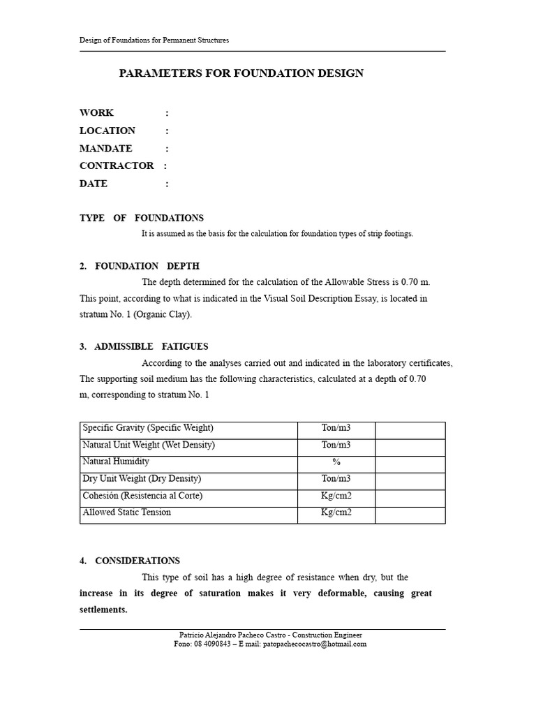 Foundation Design for Permanent Structures | PDF