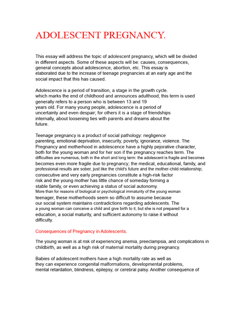 Teen Pregnancy 13333 | PDF | Teenage Pregnancy | Adolescence