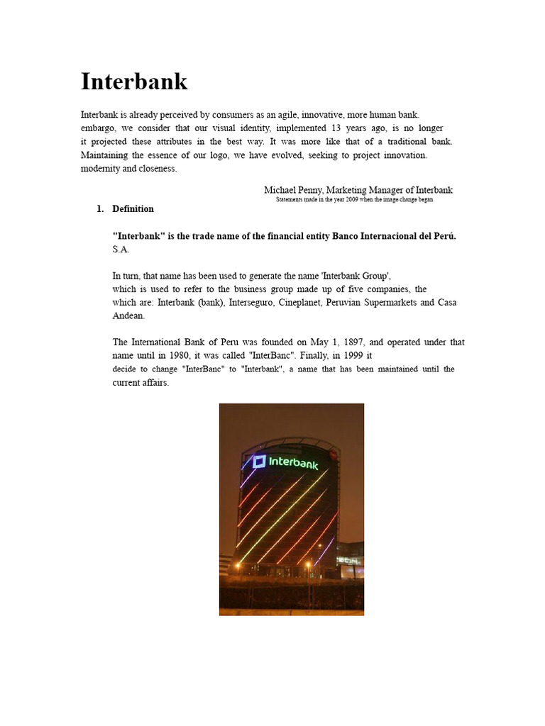 Interbank Logo Evolution and Identity | PDF | Logos | Brand
