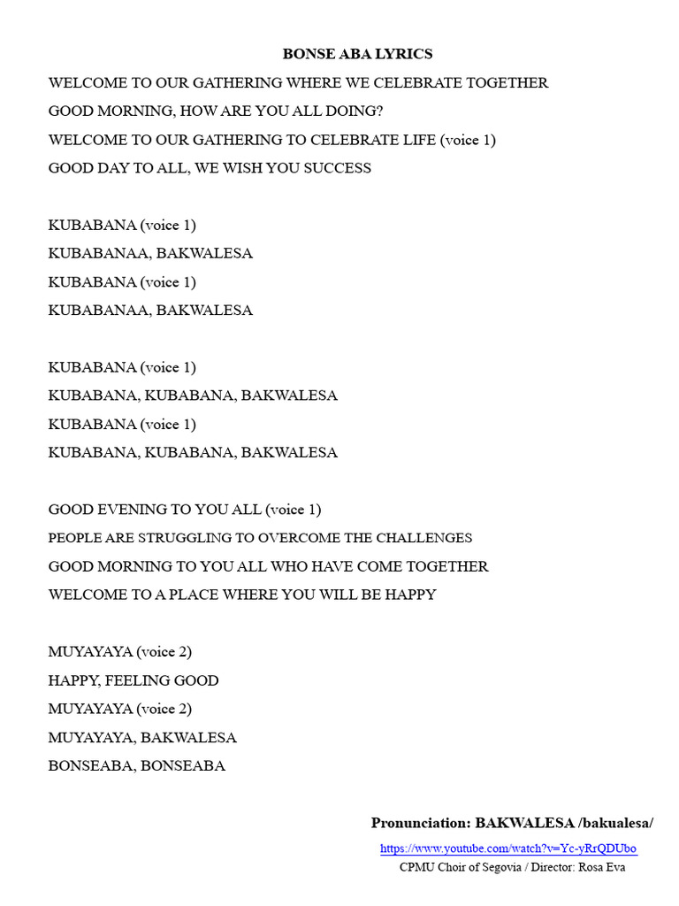 Letter Bonse Aba | PDF