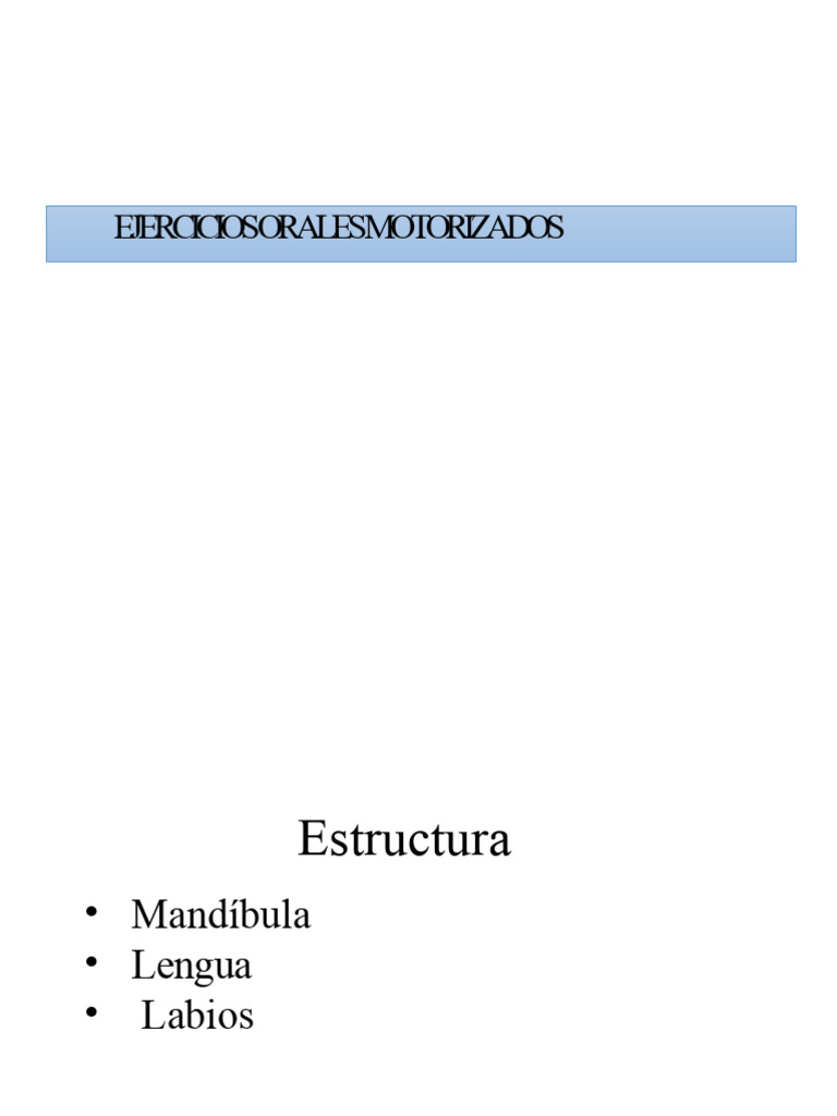 Ejercicios orales motores | PDF | Boca