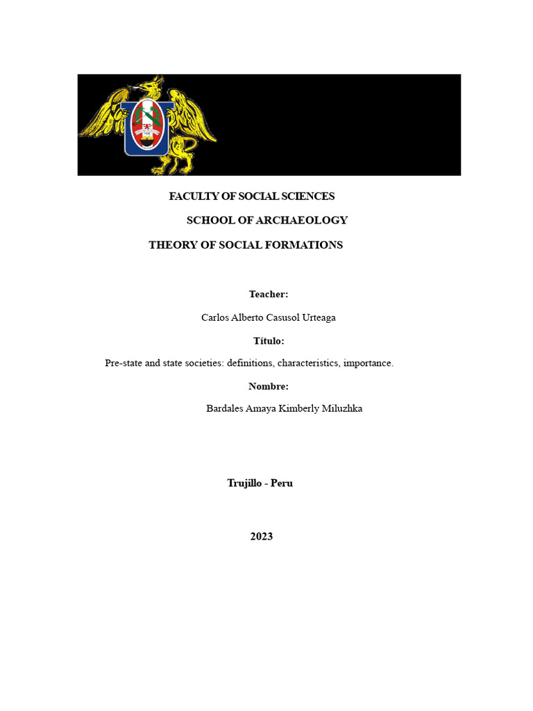 Pre-State vs. State Societies Explained | PDF | Society | State (Polity)