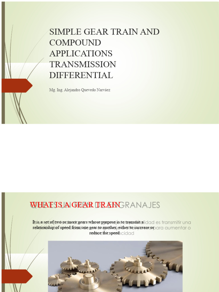 Simple and Compound Gear Train PDF | PDF | Gear | Rotation