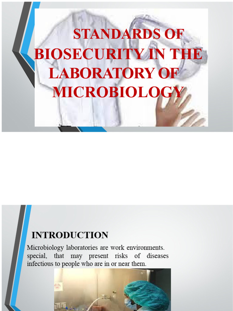 BIOSECURITY NORMS IN THE MICROBIOLOGY LABORATORY | PDF | Laboratories | Occupational Safety And ...