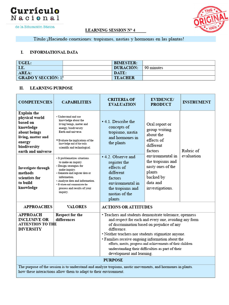 1st - LEARNING SESSION - 4 - UNIT 2 - HIGH SCHOOL | PDF | Hypothesis | Knowledge