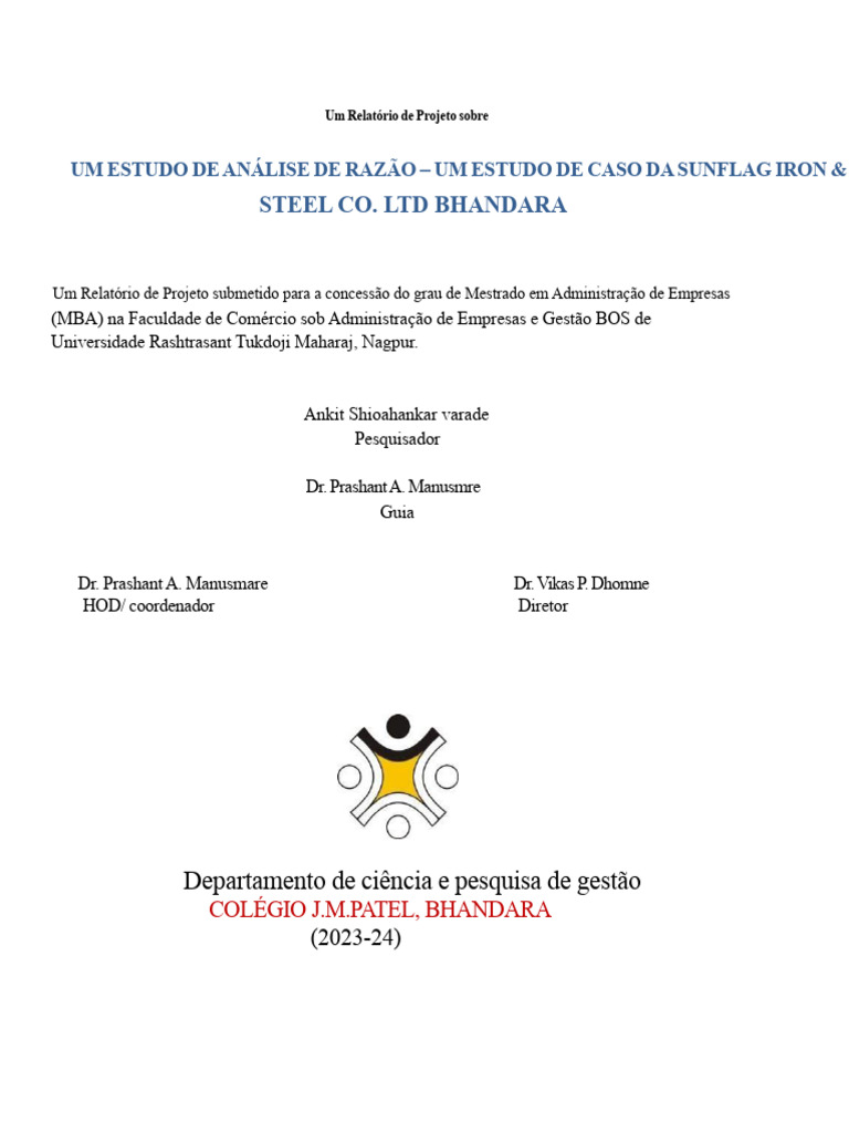 Relatório de Projeto Sunflag 2024 Novo | PDF | Liquidez de mercado