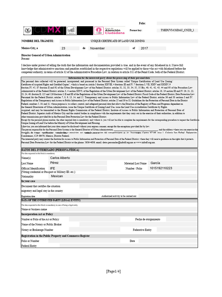 Zoning and Land Use Certificate Format | PDF | Identity Document | Justice