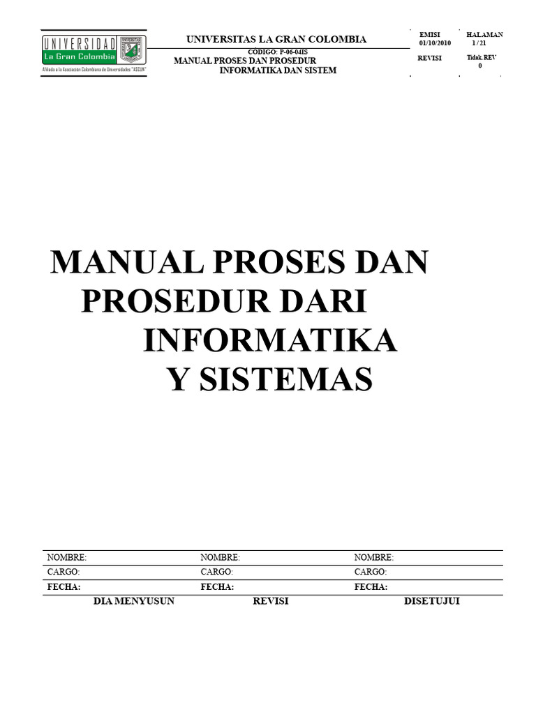 Prosedur Administrasi TI Universitas | PDF