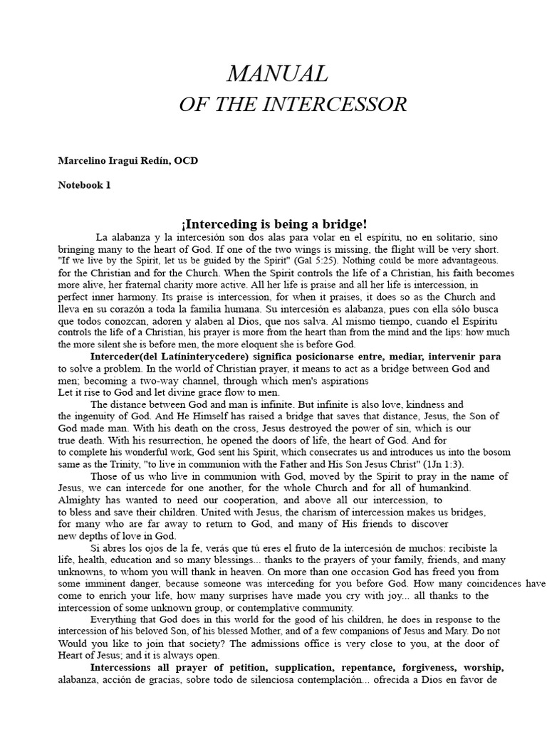 intercession manual | PDF | Intercession | Prayer