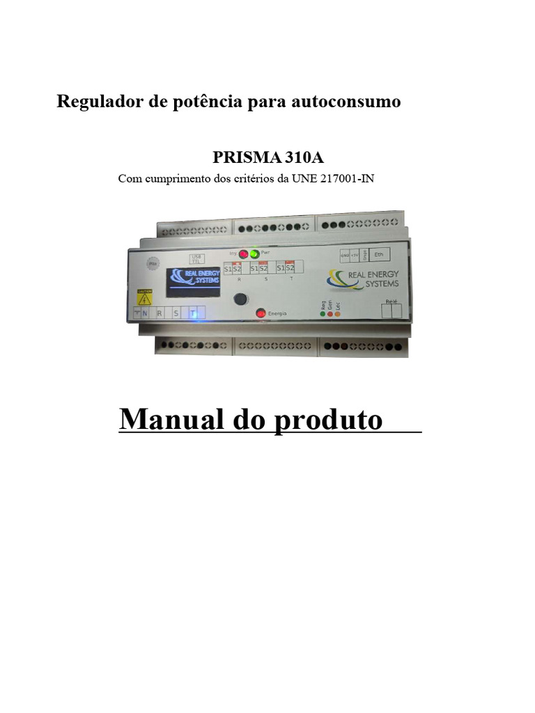 Manual de Instalação Renesys PRISMA 310A v2 c ES | PDF | Engenharia ...
