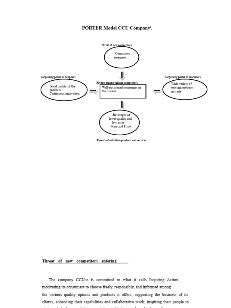 CCU Company Analysis: Porter Model Insights | PDF | Brand | Economies