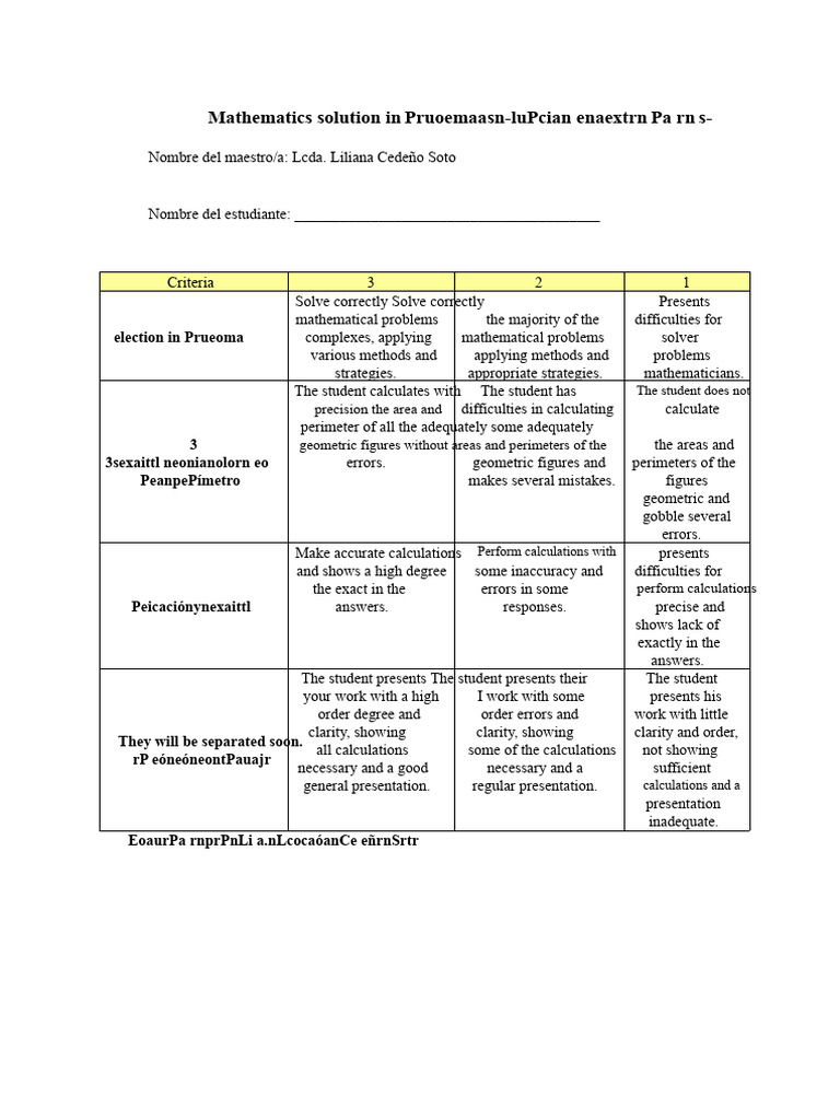 MATHEMATICS RUBRIC SIXTH GRADE | PDF | Accuracy And Precision | Applied Mathematics