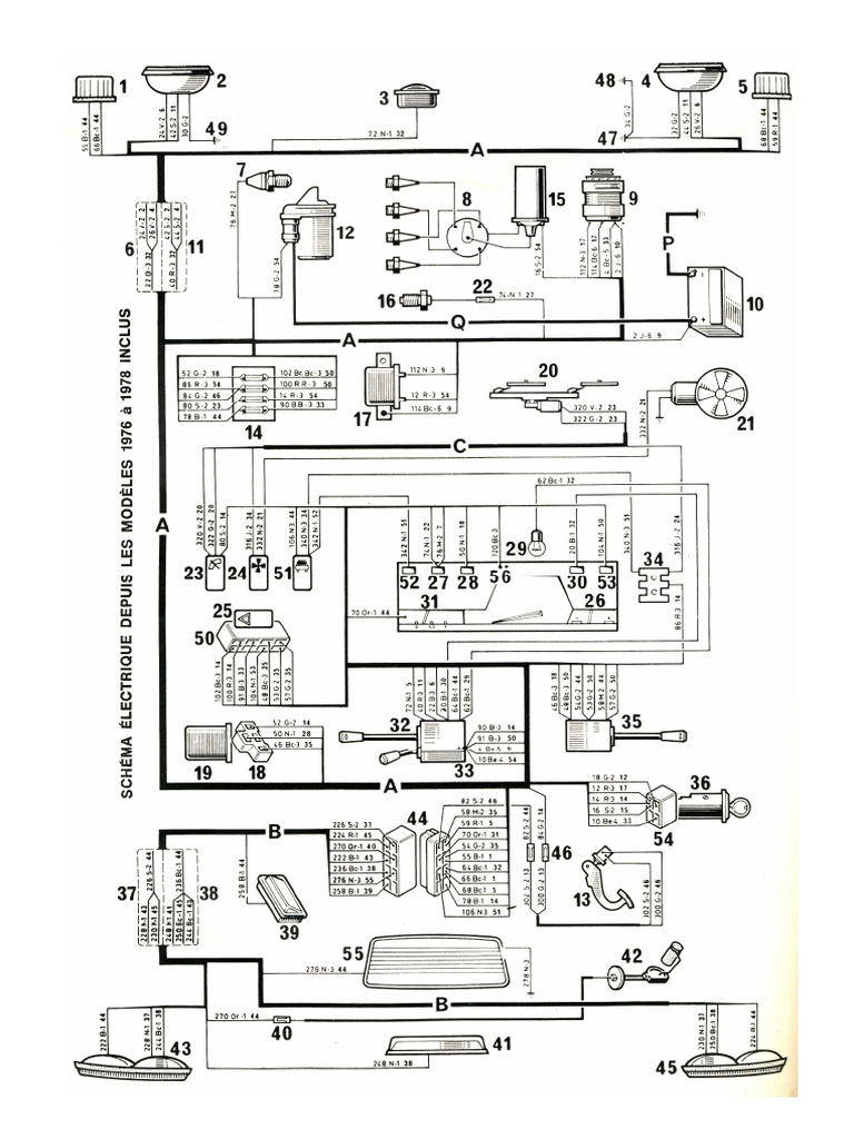 wiring-schema-Renault-4 models-1976-78 | PDF | Manufactured Goods ...
