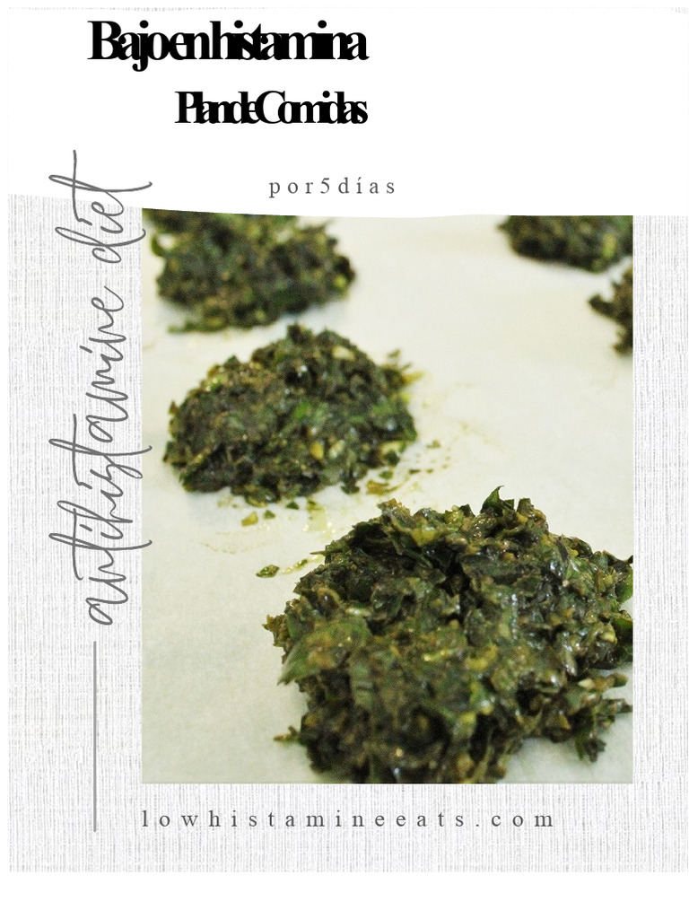 Plan de Comidas Bajo en Histamina | PDF | Alimentos | Dieta