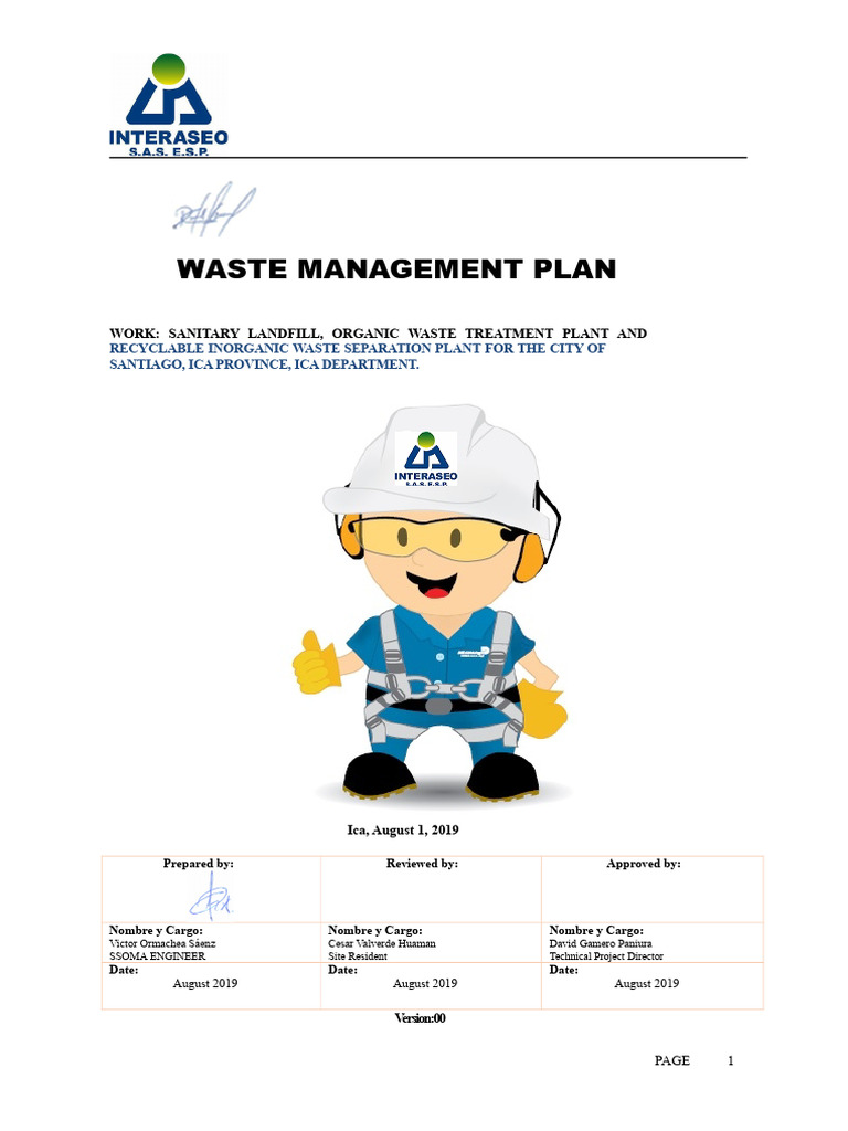 Waste Management Plan | PDF | Waste | Waste Management