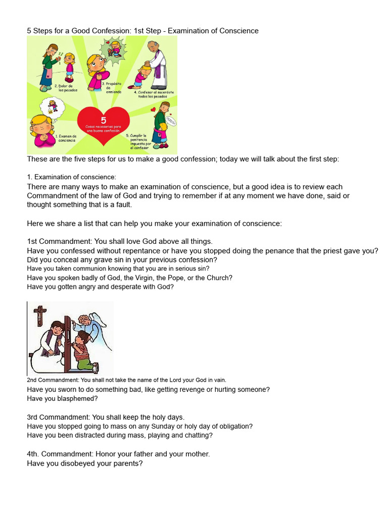 5 Steps for a Good Confession | PDF | Religious Belief And Doctrine